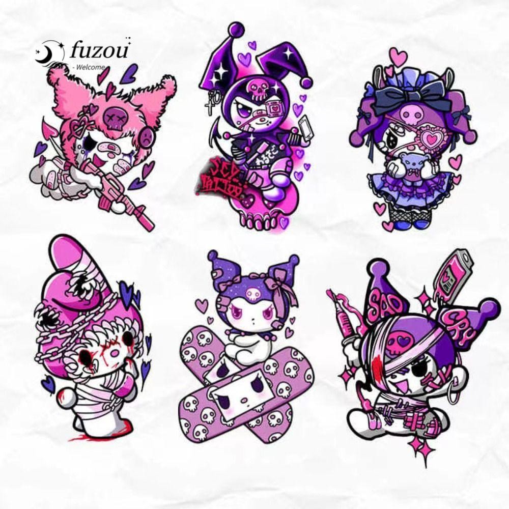 Fuzou แทททูกันน้ำ15วัน สติ๊กเกอร์รอยสักการ์ตูนต้นขาเท้า Cool ของขวัญ ...
