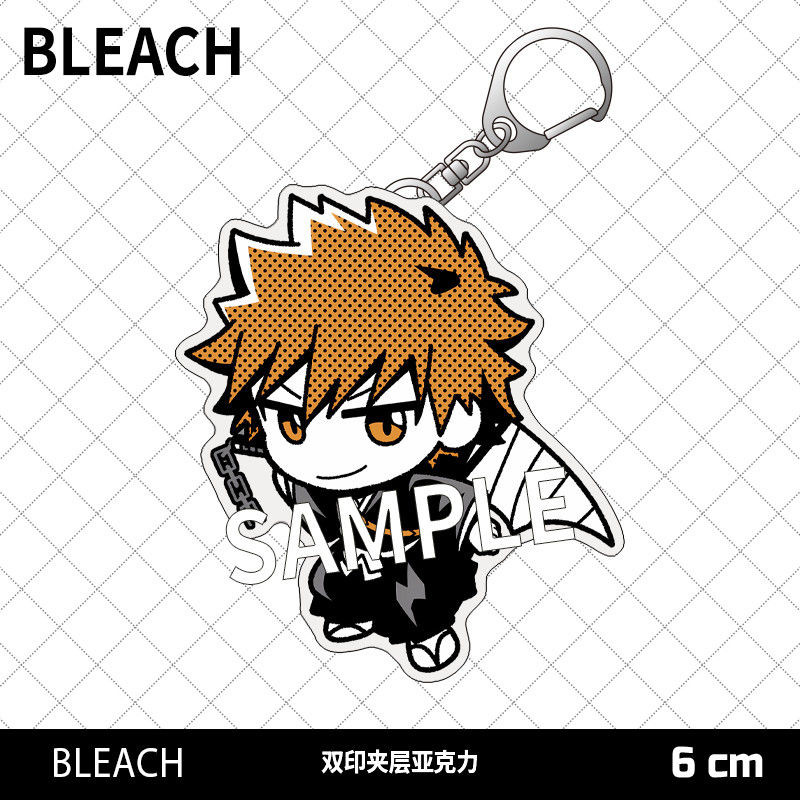 Bleach อะนิเมะพวงกุญแจผู้หญิง Kurosaki Ichigo อะคริลิค Key Chain Man ...