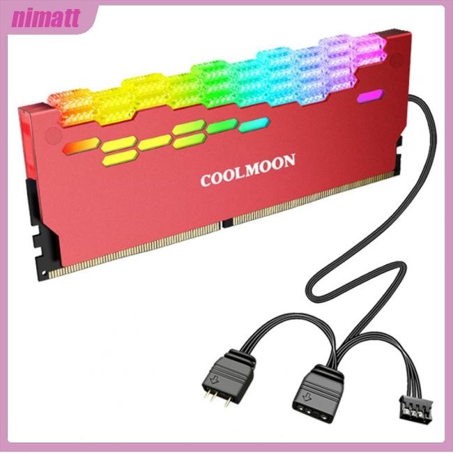 Ni Coolmoon Ra-2 Ram Cooler ประสิทธิภาพสูง 5v Argb โมดูลหน่วยความจํา ...