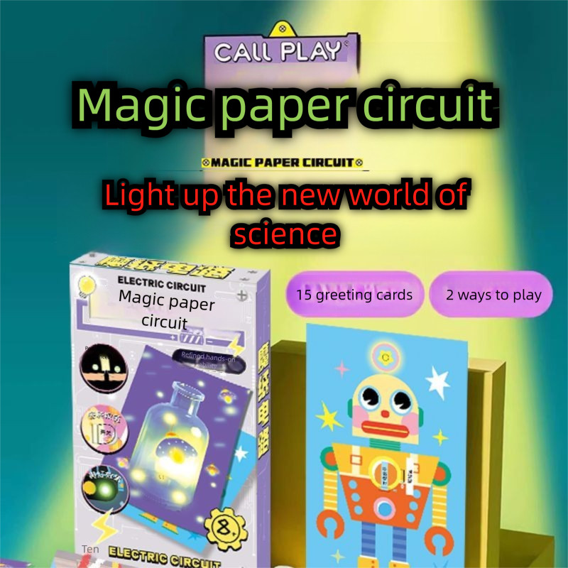 Magic Paper Circuit STEM กล่องทดลองวิทยาศาสตร์ Luminous การ์ดอวยพร ...