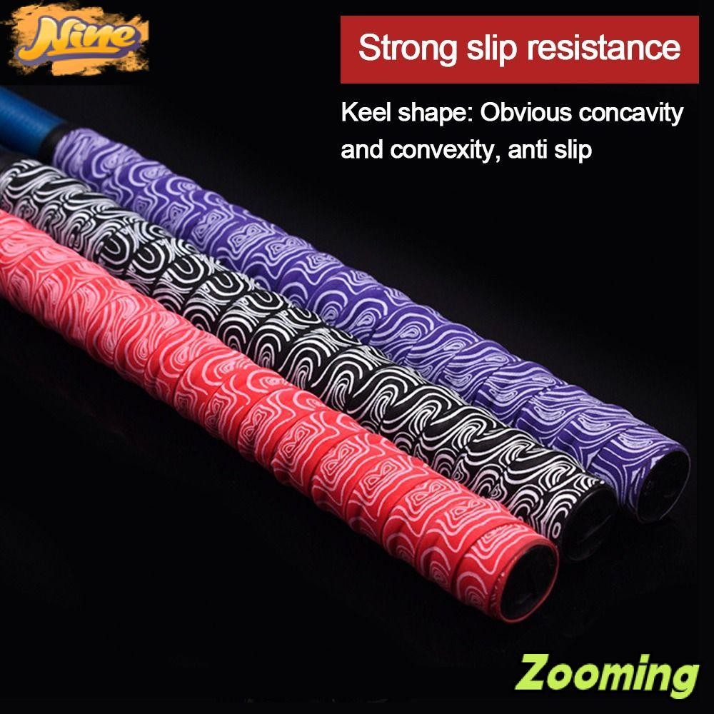 Zooming เบ็ดตกปลา Sweatband, Gradient สีสัน Anti Slip Racket Grip เทป,แบดมินตันไม้เทนนิส Grip ...