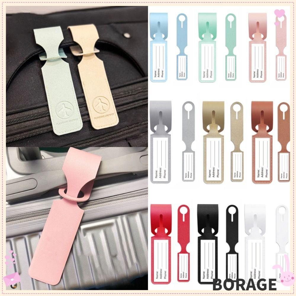 แท็กกระเป๋า BORAG, ป้ายกระเป๋าป้องกันการสูญหาย PU, ความเรียบง่ายหลากสี ...