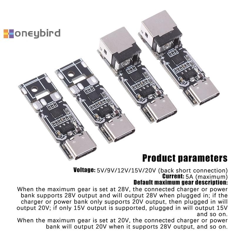 Honeybird 140W PD/QC/AFC Fast Charge Decoy Trigger โมดูล TYPE-C รองรับ ...
