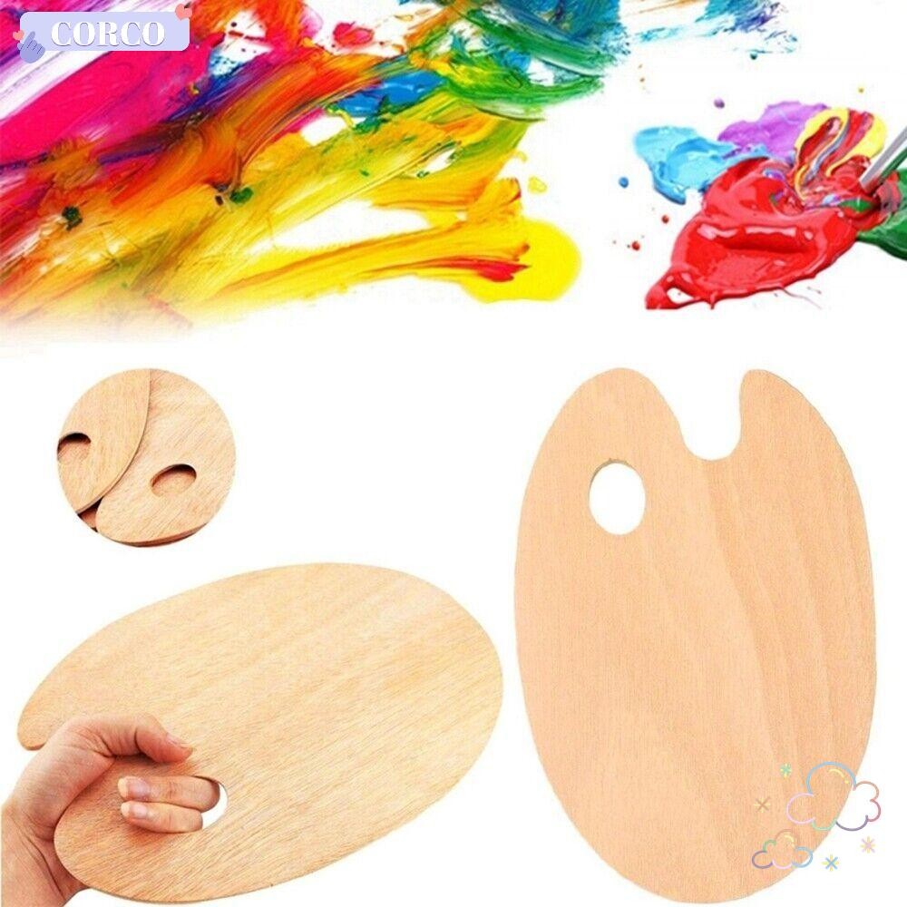 ถาดสี CORCO, อุปกรณ์วาดภาพ จานสีรูปไข่, พาเลทไม้ Gouache | Shopee Thailand