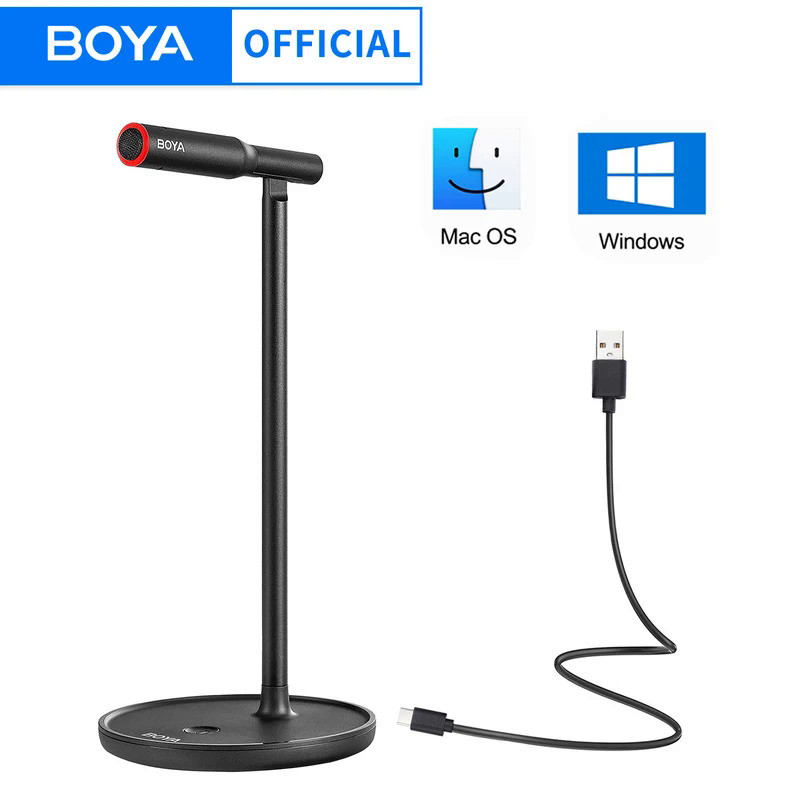 BOYA BY-CM1 Condenser Desktop USB Microphone for PC Window Mac Laptop ...