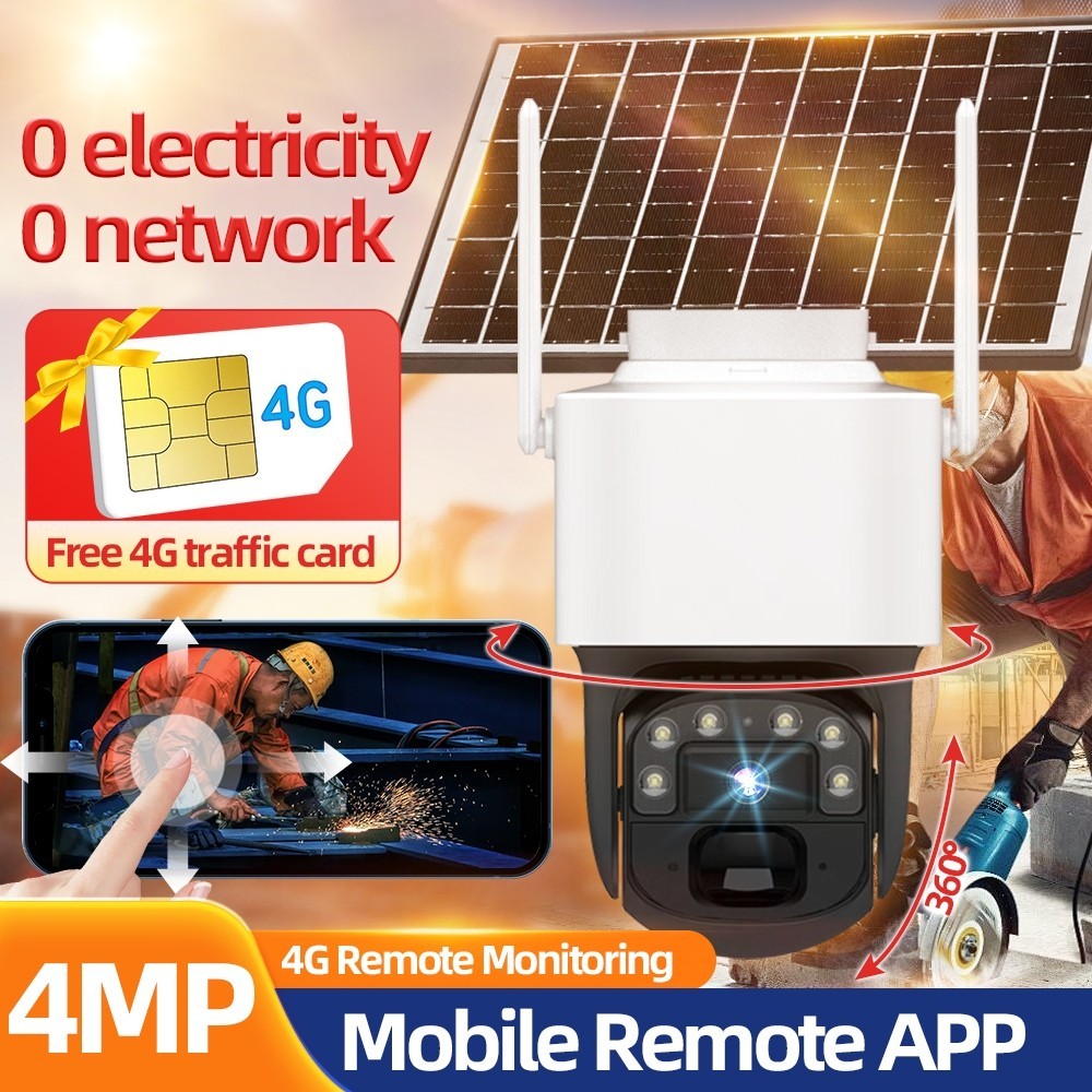 Yoosee 8MP Solar Camera กล้องวงจรปิด T1 กลางแจ้ง 4G ซิมการ์ด IP66 แบตเตอรี่กันน้ํากล้องพลังงาน ...