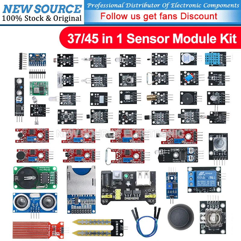 45 in 1 เซนเซอร์โมดูล Starter Kit ดีกว่า 37in1 Sensor Kit 37 in 1 Sensor Kit UNO R3 MEGA2560 ...