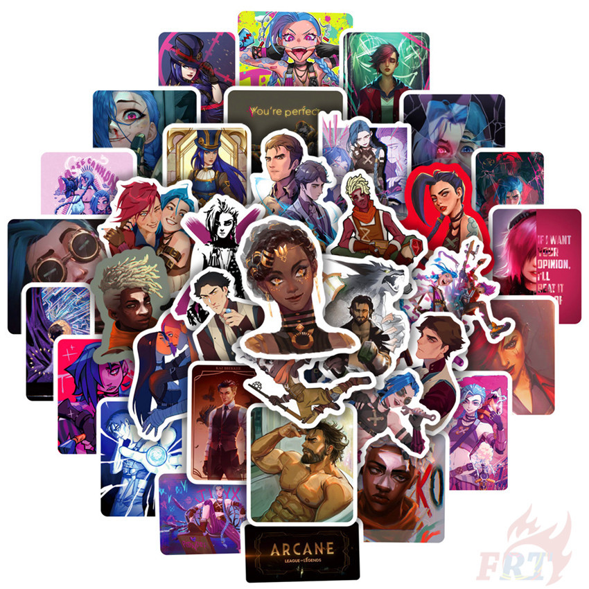 50Pcs/Set Arcane Series 01 League of Legends Stickers LOL DIY Fashion ...