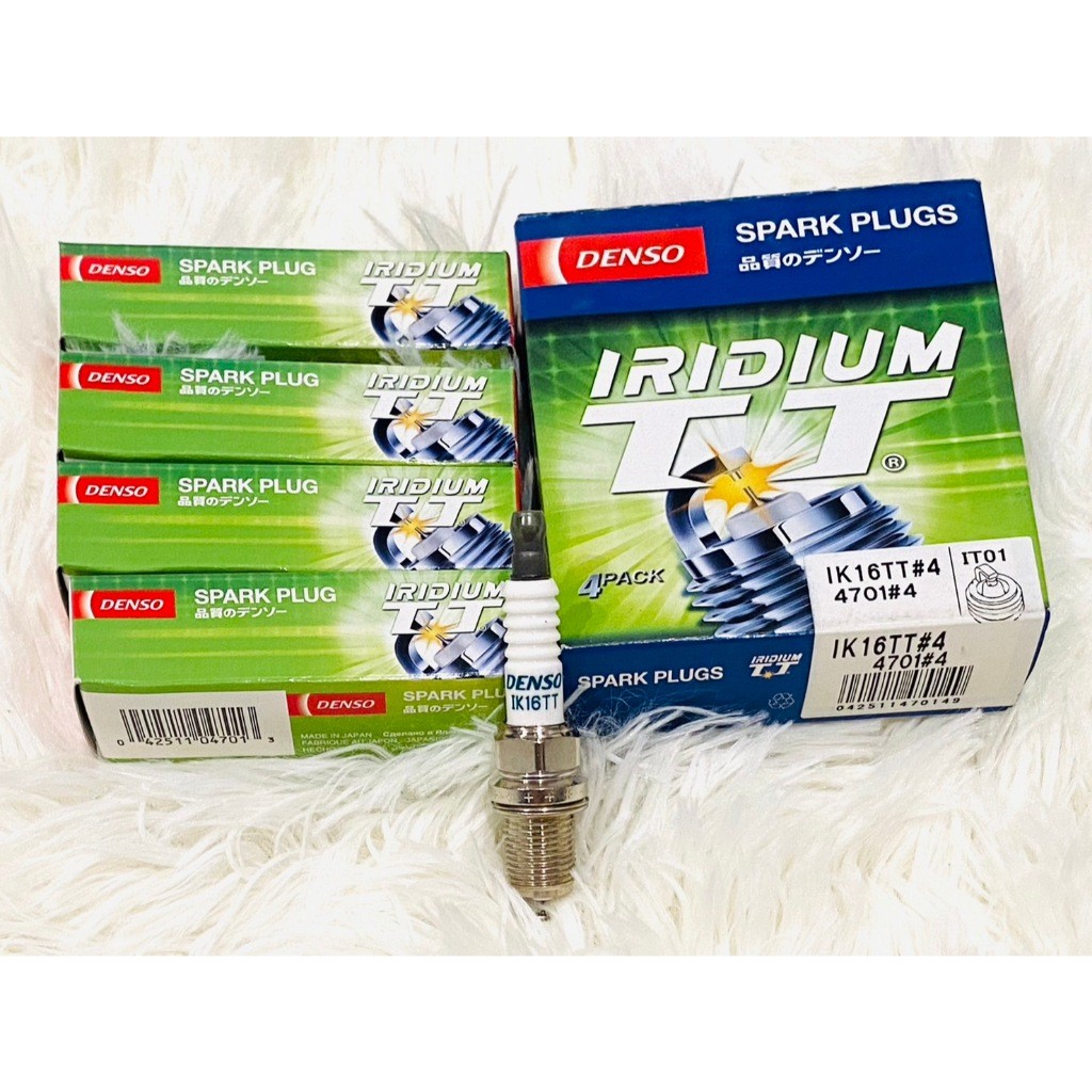 DENSO IRIDIUM TT IK16TT 4701 IK16 4 ชิ้น สำหรับMAZDA 2/3 Toyota Altis ...