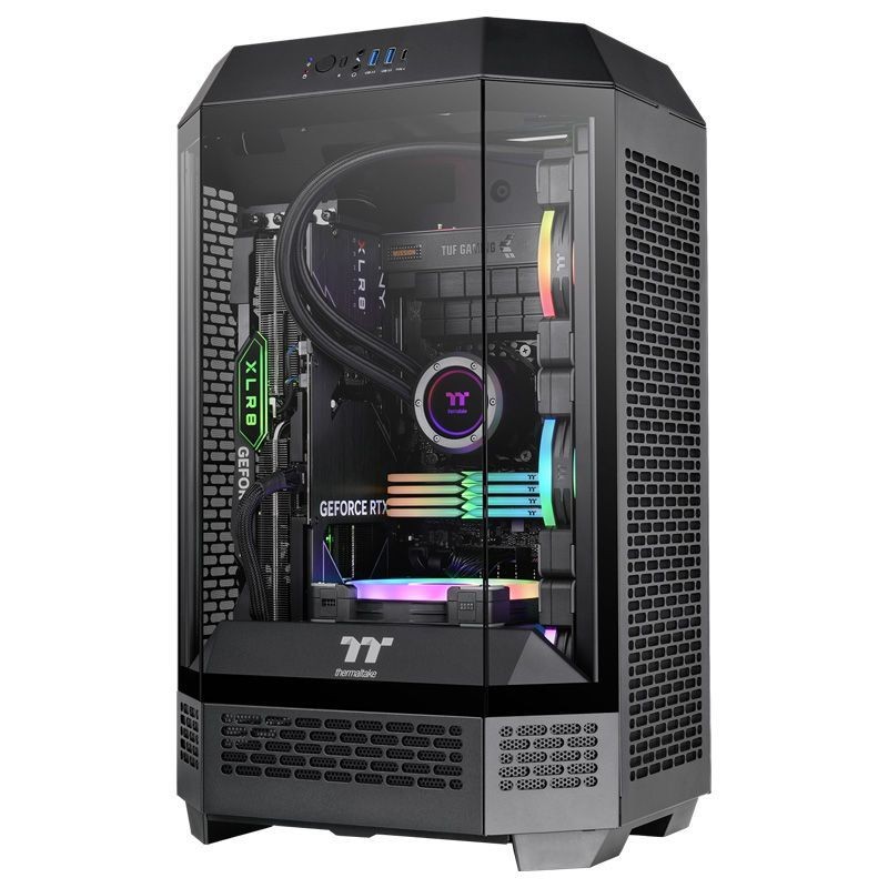 [1449 คนสะสม] เคส TT Tower 300 สีขาวดำ เคสคอมพิวเตอร์ตั้งโต๊ะขนาดเล็ก ...