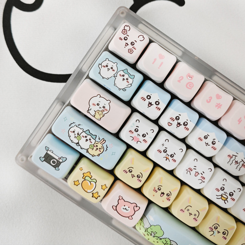 Chikawa Emoticon Keycap MAO โปรไฟล์ DYE-SUB PBT วัสดุน่ารัก Emoji ...