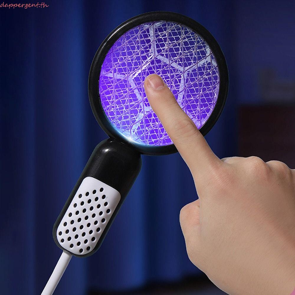 Dappergent แร็กเก็ตแมลง, ไฟ UV เครื่องตียุงไฟฟ้า USB, โคมไฟฆ่ายุงแบบพกพาป้องกันการตกขนาดเล็กขนาด ...