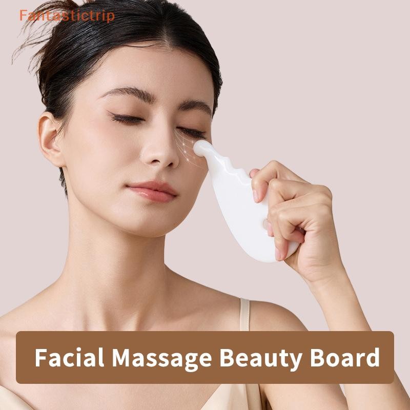 Fantastictrip สีขาวเรซิ่นขูดคณะกรรมการ Facial Guasha มือถือ Full Body Universal ประเภท Acupoint ...