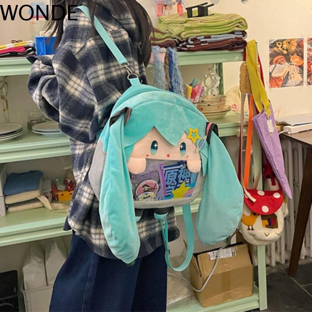 WONDE Hatsune Miku กระเป๋า, Vocaloid Virtual Goji Plush Miku กระเป๋าเป้ ...