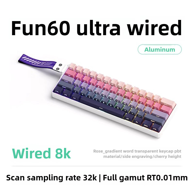 FUN60 Ultra HE คีย์บอร์ดแบบกลไกสวิตช์แม่เหล็ก 60% Rapid Trigger 0.01 ...