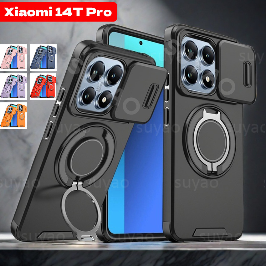 สําหรับ Xiaomi 14T Pro 14TPro Mi Mi14T 2024 เคสโทรศัพท์เกราะแหวนขาตั้ง ...