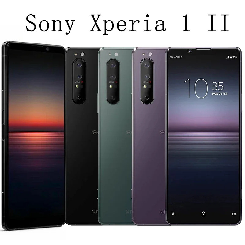 ปลดล็อคโทรศัพท์มือถือ Sony xperia 1 II 1ii 5G ดั้งเดิม 6.5 8GB + 128GB ...