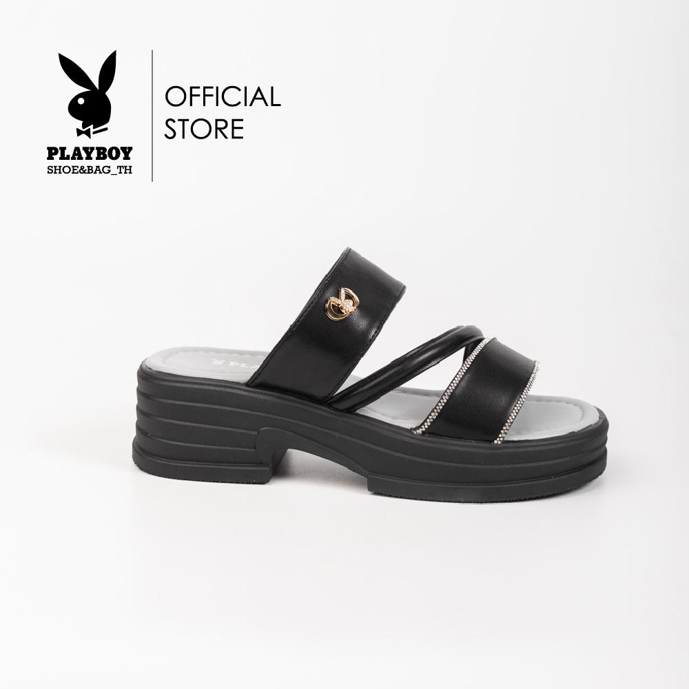 PLAYBOY รองเท้าแตะแพลตฟอร์ม รหัส ST-HS244C121 ดีไซน์ทรงแตะสูงแบบสวมสาย ...