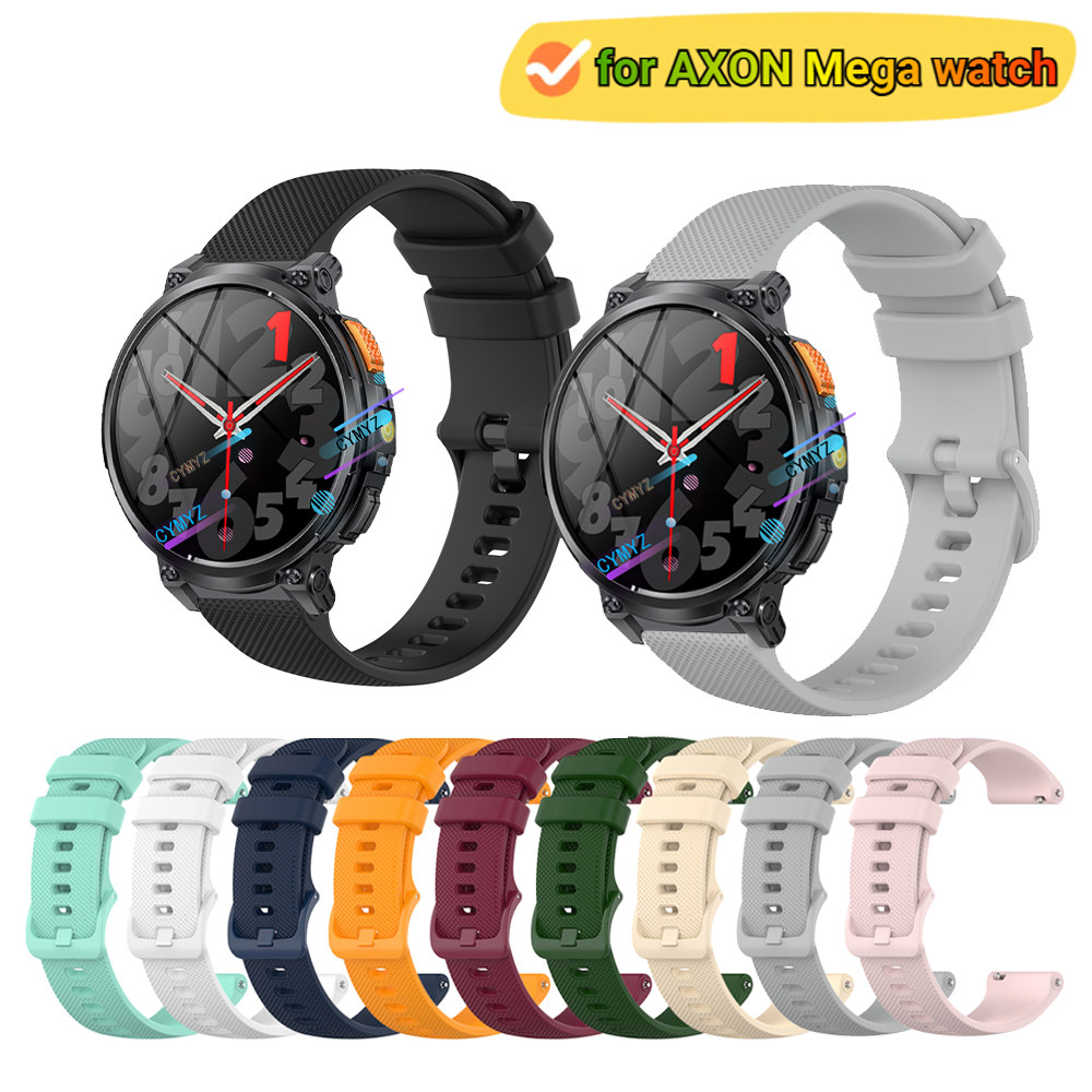 สาย AXON Mega Smart Watch สายซิลิโคน AXON Mega Watch สายรัดข้อมือกีฬา ...