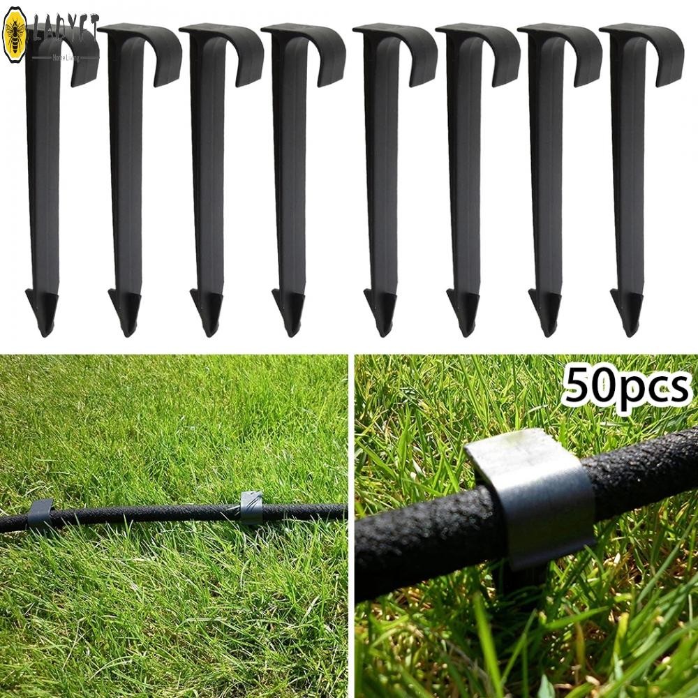 Ground Stakes Yard Garden ภูมิทัศน์ Hold C-Type Line ท่อชลประทานผู้ถือ ...