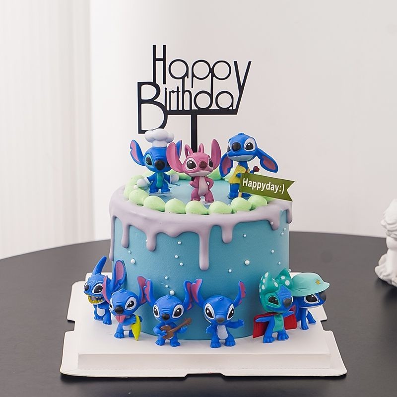Star Treasure Stitch เค้กตกแต่งตกแต่งเด็กวันเกิดน่ารัก Stitch สุนัข ...