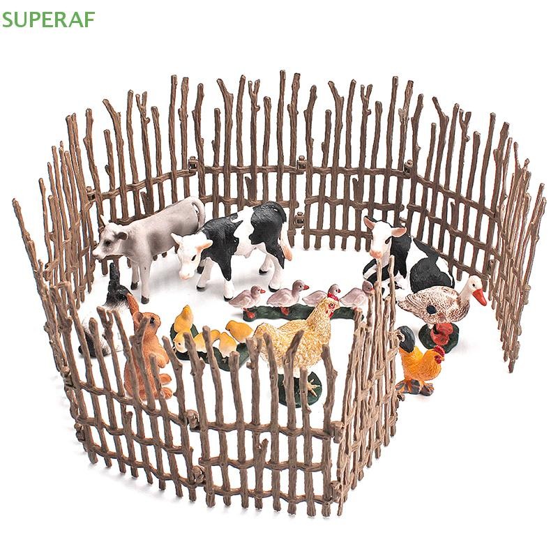 Superaf DIY ของเล่นเด็กจําลองสัตว์ฟาร์มรั้วสัตว์ปีกรุ่น Pasture Zoo ...