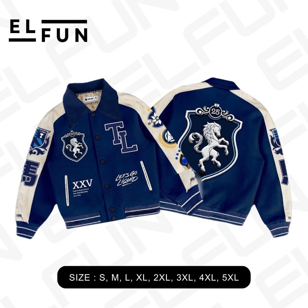 Varsity jacket liquid esport oversize sml xl 2xl 3xl 4xl 5xl varsity ...