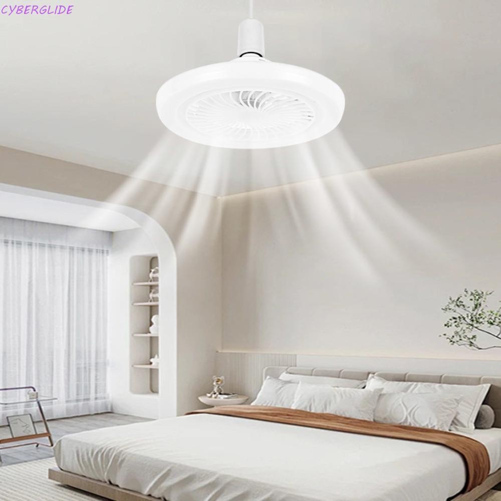 CYBERGLIDE E27 Fan Light, White Dimmable E27 Fan Lamp Lamp Lamp Holder ...