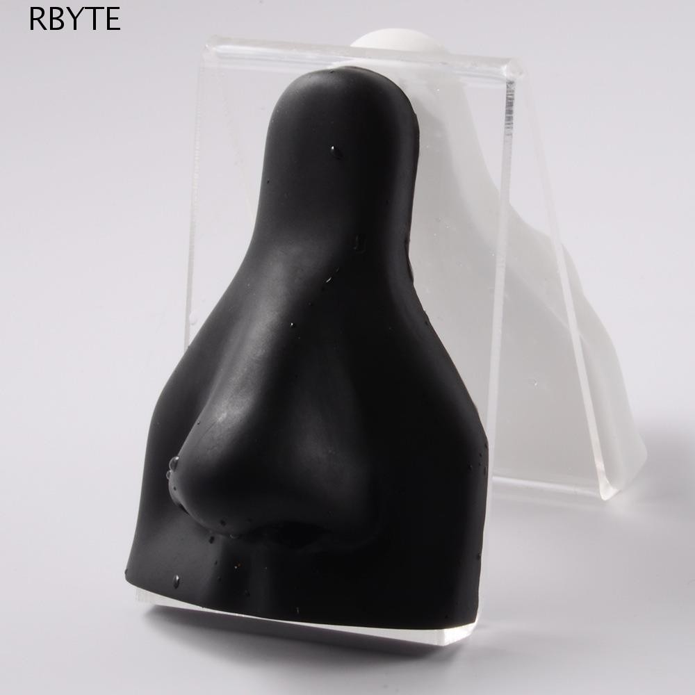 RBYTE ชั้นวางโมเดลจมูกมนุษย์,เครื่องมือเจาะรุ่นจมูกซิลิโคนอ่อนนุ่ม,ทนทานน้ําหนักเบาเปลือยจมูกสี ...