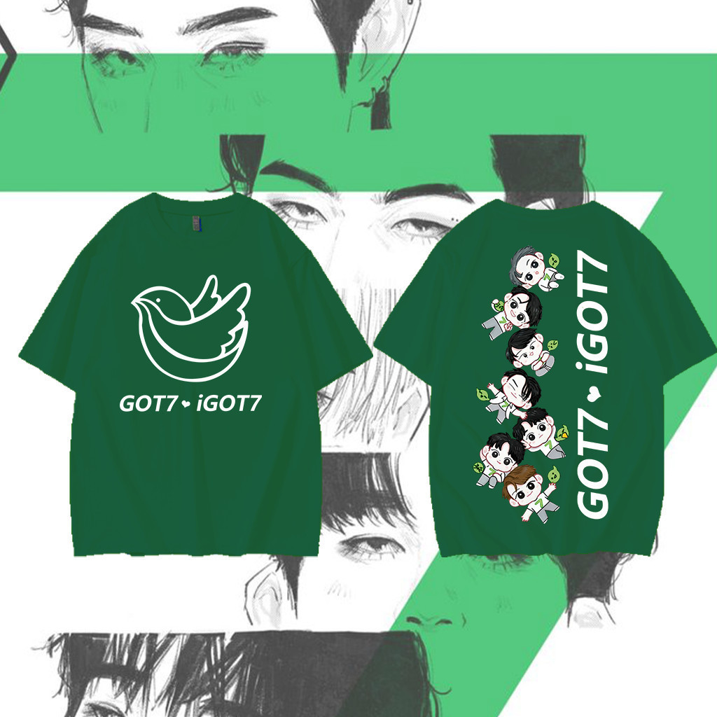 ย้อนยุค NEW เสื้อ " 💚 GOT7 " ลูกนก IGOT7 กำลังเสริม ผ้าCotton Girl's T ...