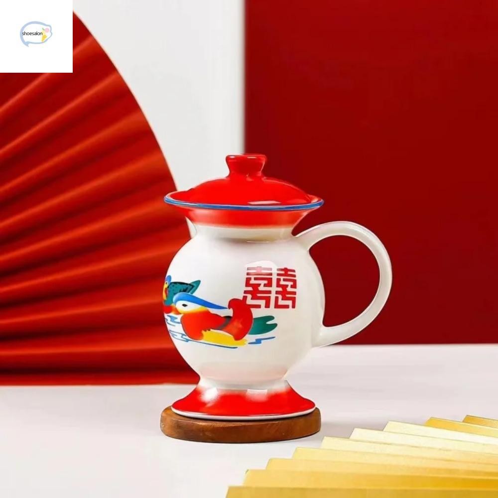 SHOESALON Spittoon Cup, เซรามิคเลียนแบบเคลือบ Chamber หม้อแก้ว, แก้วคู่ ...