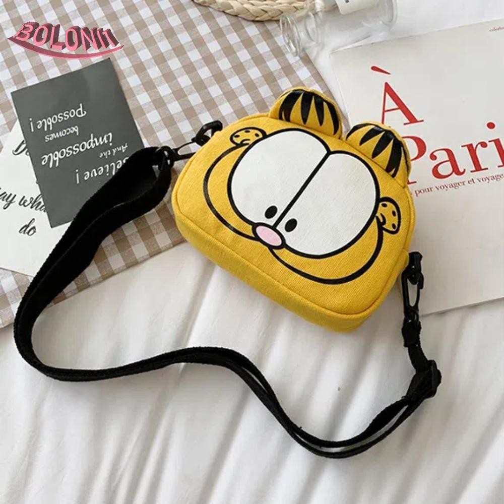 BO Garfield กระเป๋าสะพายผ้าใบ, แมวอะนิเมะการ์ตูน Garfield กระเป๋าสะพาย ...