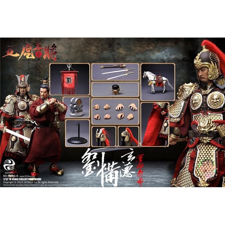 303TOYS 1/12 Three Kingdoms On Plam – The Five Tiger Liu Bei Action ...