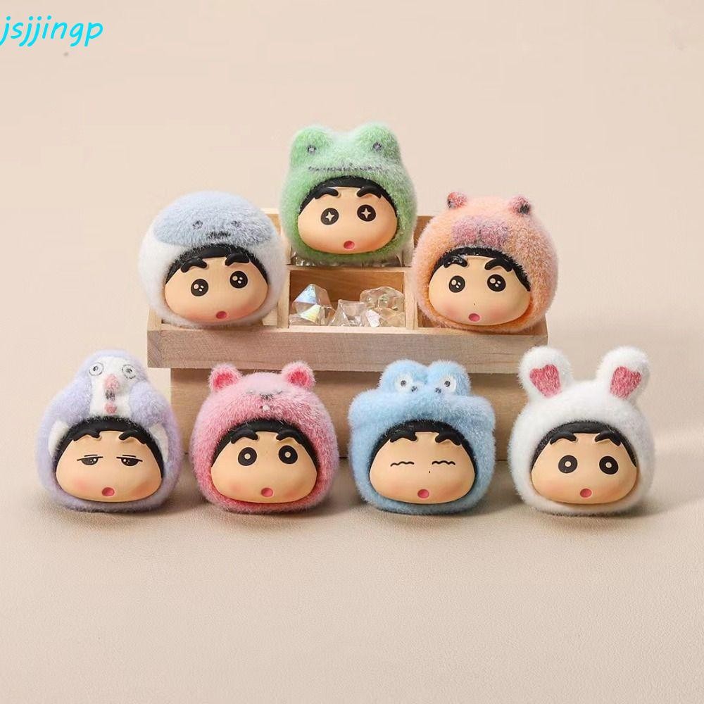 Jsjjingp 7 ชิ้น Shin Chan การ์ตูนรุ่น Flocking Nohara Shinnosuke Crayon ...