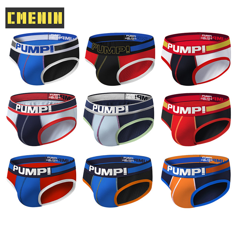 [CMENIN]PUMP Ready Stock Men Briefs ชุดชั้นในตาข่ายระบายอากาศ U กางเกง ...