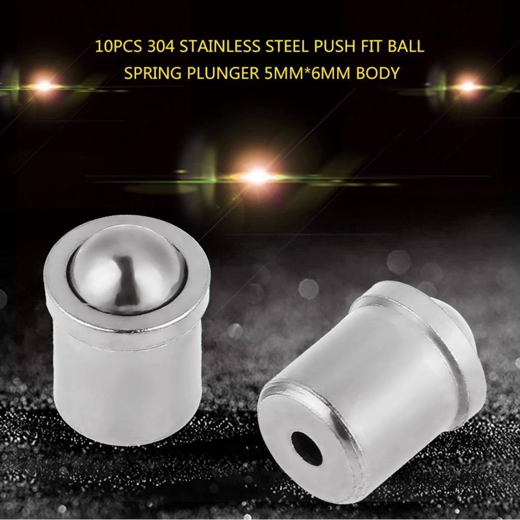 10 ชิ้น 304 สแตนเลสสตีล Push Fit Ball Spring Plunger 5 มิลลิเมตร x 6 ...