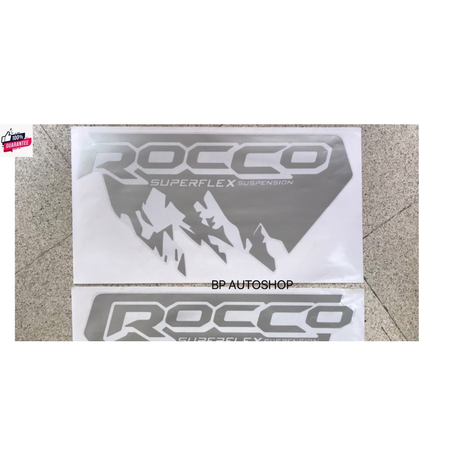 สติ๊กเกอร์ ROCCO SUPERFLEX SUSPENSION ติดข้างท้ายกระะ TOYOTA REVO year ...