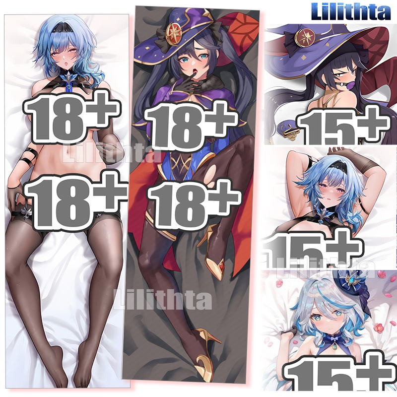 Dakimakura ปลอกหมอน Genshin Eula และ Mona และ Furina เกมอะนิเมะ Body-pillow ฝาครอบการ์ตูน Custom ...