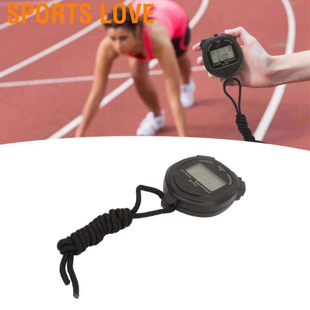Sports Love Digital Stopwatch Sports Timer 60 Memory Split Memory Easy พร้อม Lanyard สำหรับการ