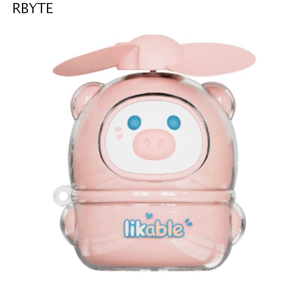 RBYTE พัดลมขนาดเล็ก, พัดลมตั้งโต๊ะแพนด้าแบบใช้มือถือ, พัดลมตั้งโต๊ะแบบชาร์จ USB การ์ตูนเสียงรบ ...