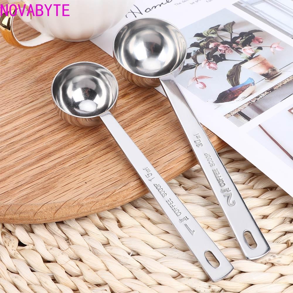 NOVABYTE ช้อนตวง Smooth 15ML/30ML โลหะยาว Handle Thicken เครื่องมือวัด ...