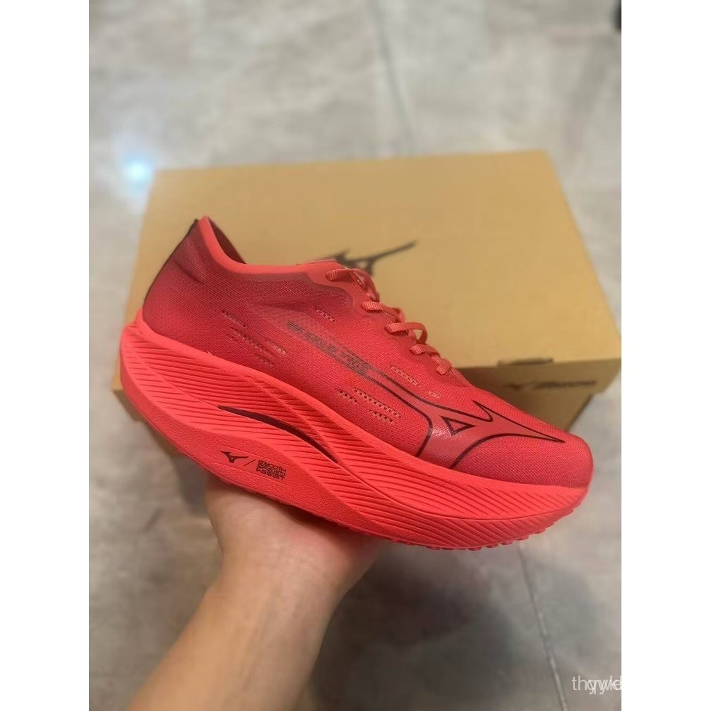 รองเท้าวิ่ง Mizuno racing wave rebellion pro 2 สีแดงดำ สำหรับผู้ชาย ...