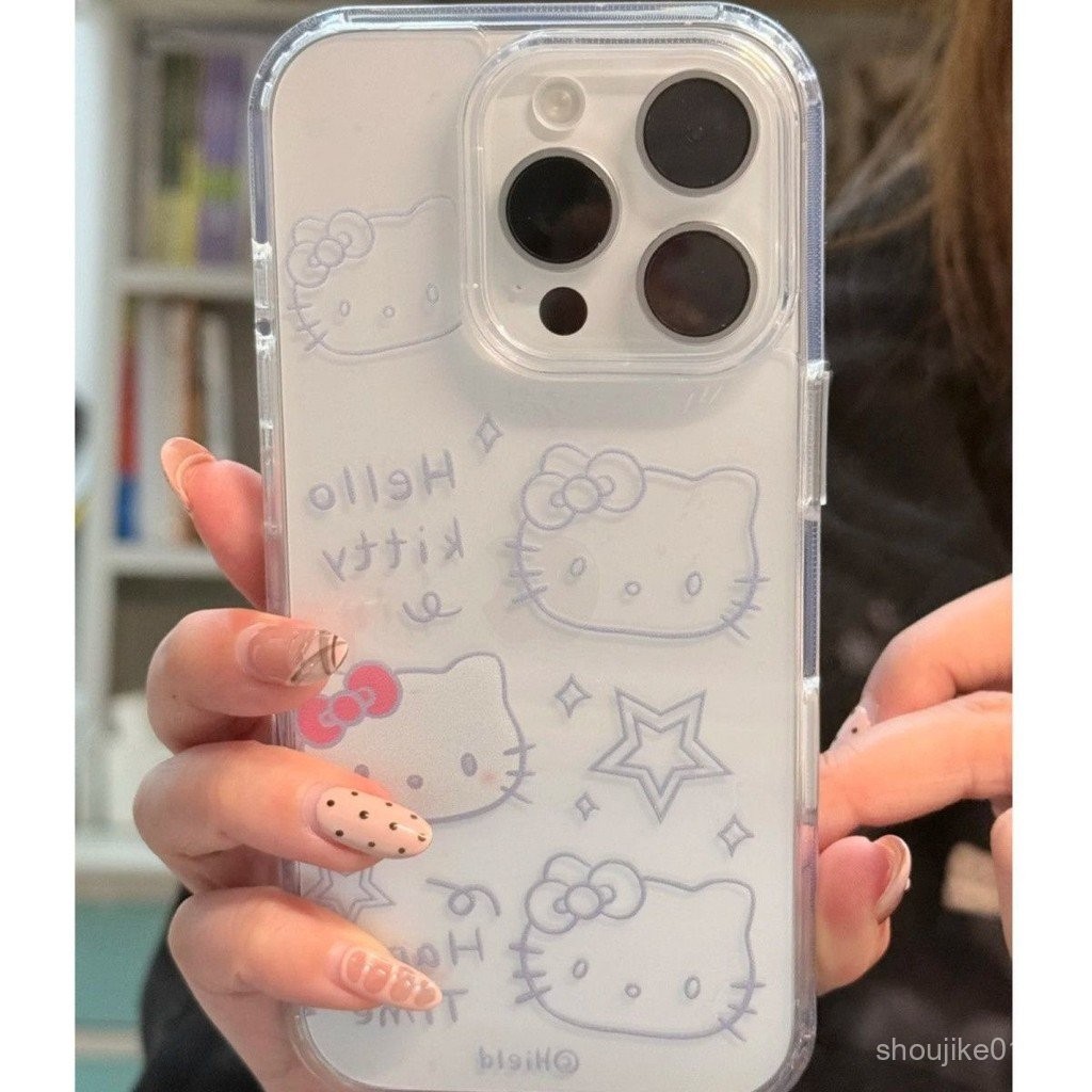 ดาว Hello Kitty เหมาะสำหรับ iPhone 16 15 14 13 12 11 Pro Max XXrXs Max ...