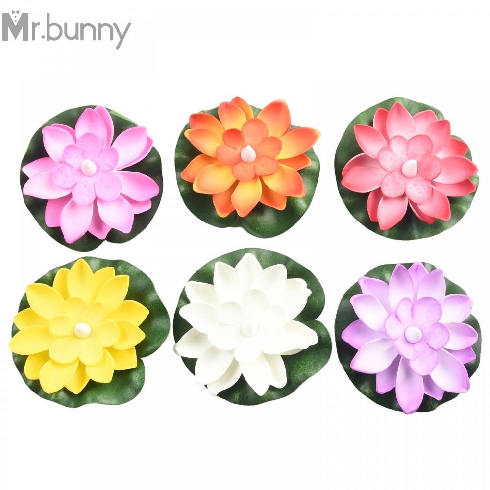 MRBUNNY#Floating Foam Lily Pad Lights Realistic LED Plants for Garden ...