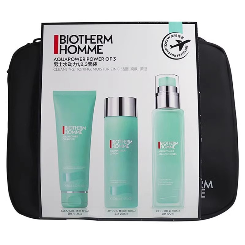 Biotherm Mens water power moisturizing ชุดสามชิ้น hydrating lotion ...