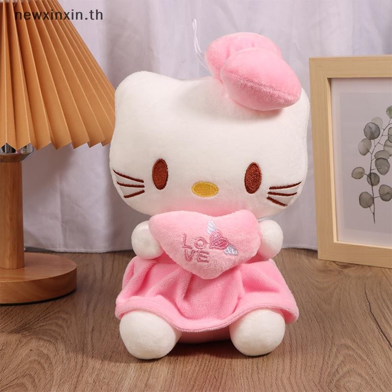 ^N^ Sanrio Hello Kitty Plus ตุ๊กตาของเล่นหัวใจกอดแมวคิตตี้สีชมพูการ์ตูน ...
