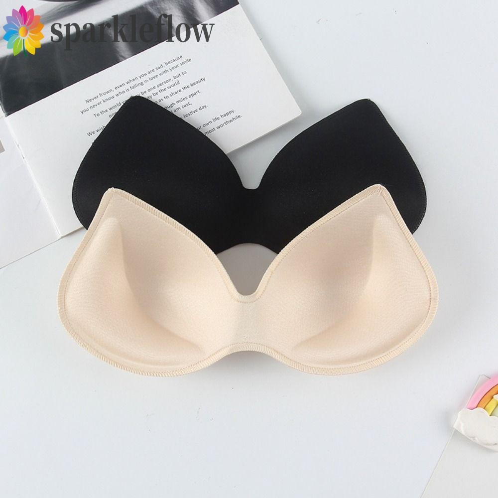 Sparkleflow Bra Pads Enhancer Breathable ถ้วยหน้าอกนุ่มแบบถอดได้อุปกรณ์เสริมเสื้อผ้า Enhancer ...