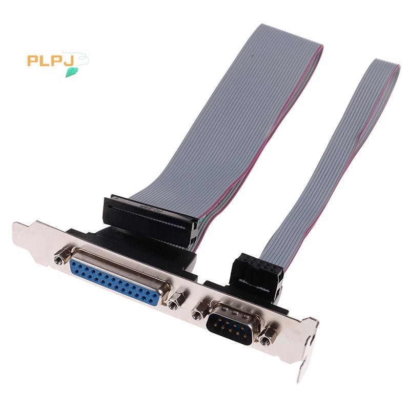 Plpj 1Pc serial DB9 COM พร้อมขนาน DB25 LPT ถึง 10/26pin IDC สายริบบิ้น ...