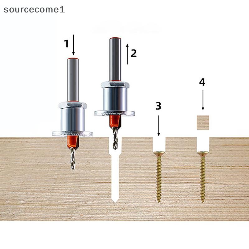 Nay ปรับ Countersink งานไม้ Router Core Limiter Alloy Drill Bits เจาะ ...