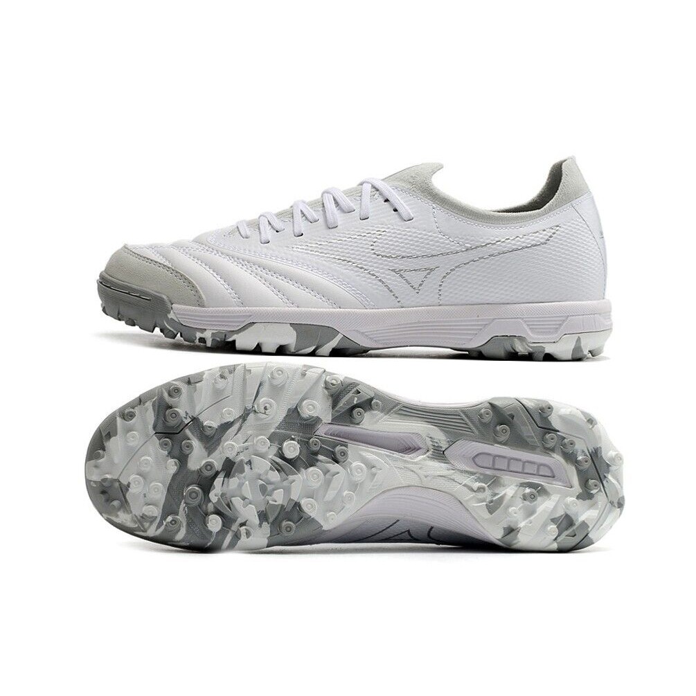 Mizuno Morelia Neo Sala β Japan TF รองเท้าฟุตบอลฟุตซอลผู้ชาย สีขาว/เทา ...